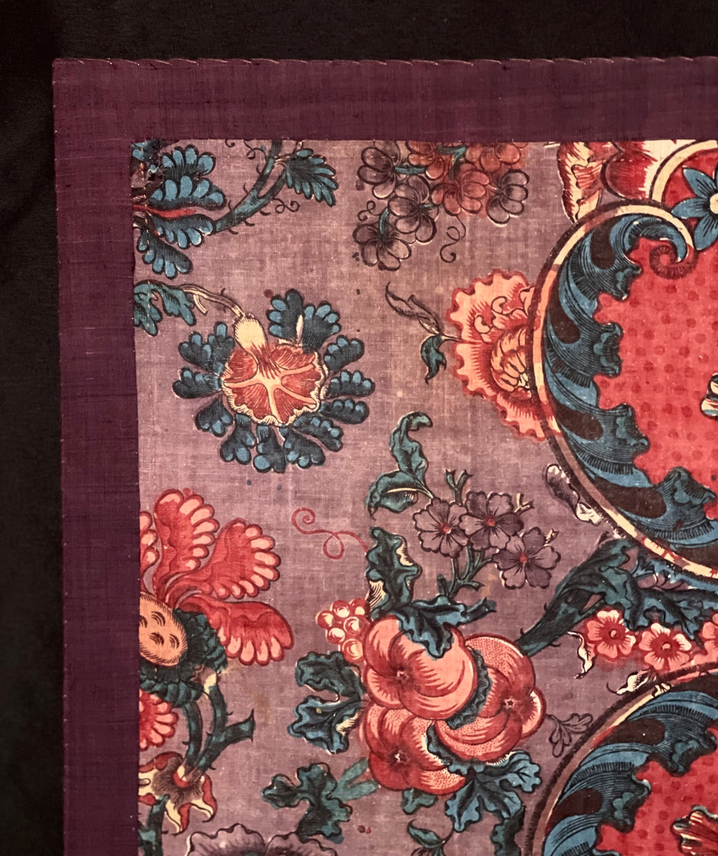 Hand Painted Mordant Dyed Indian Chintz ‘Bauwen’ Stomacher or Dress Fr ...