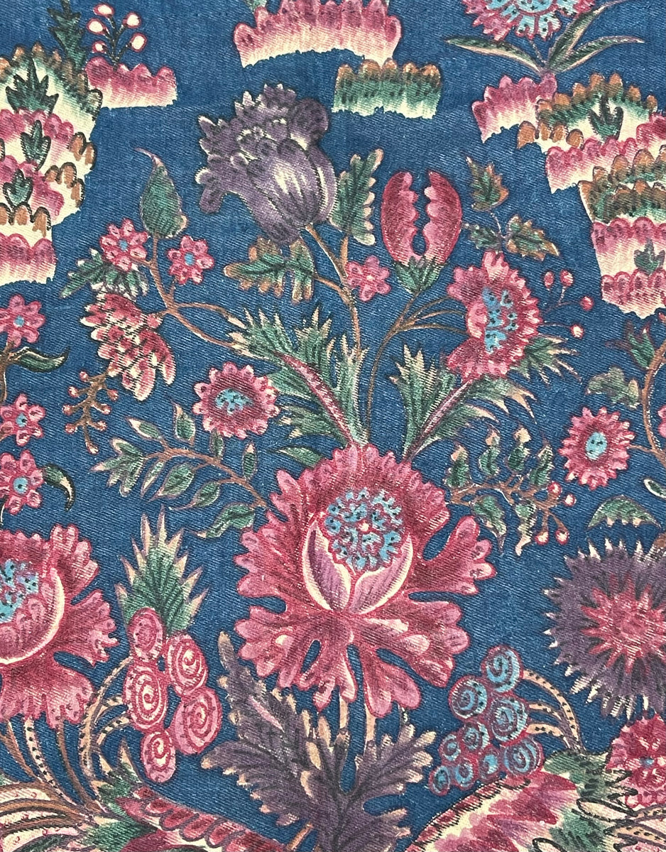Antique Hand Painted and Drawn Chintz ‘Bauwen’ Breast Panel: C19th Mar ...
