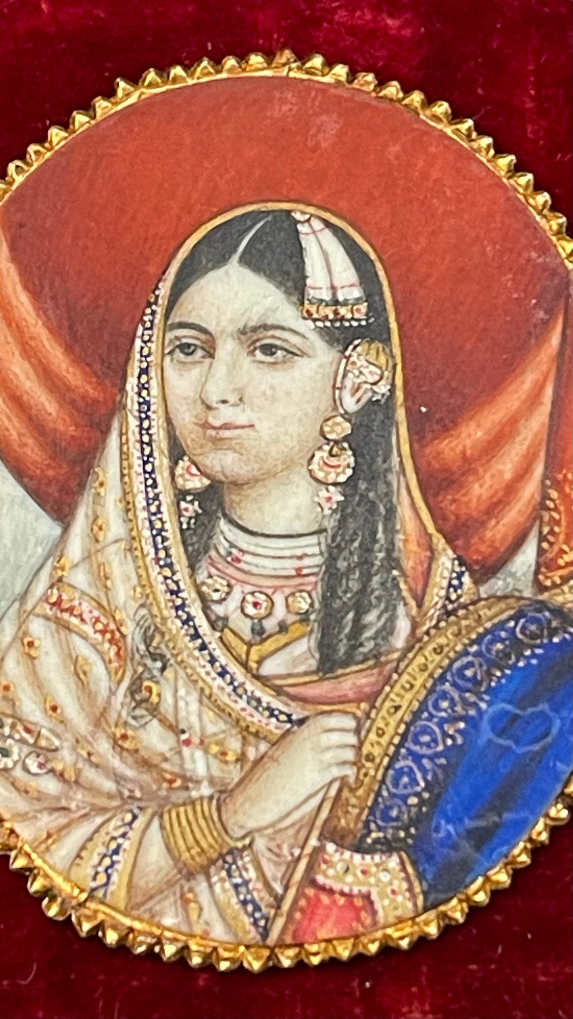 Antique Anglo-Indian Mogul Miniature Painting, Mumtaz Mahal: c.1840 ...