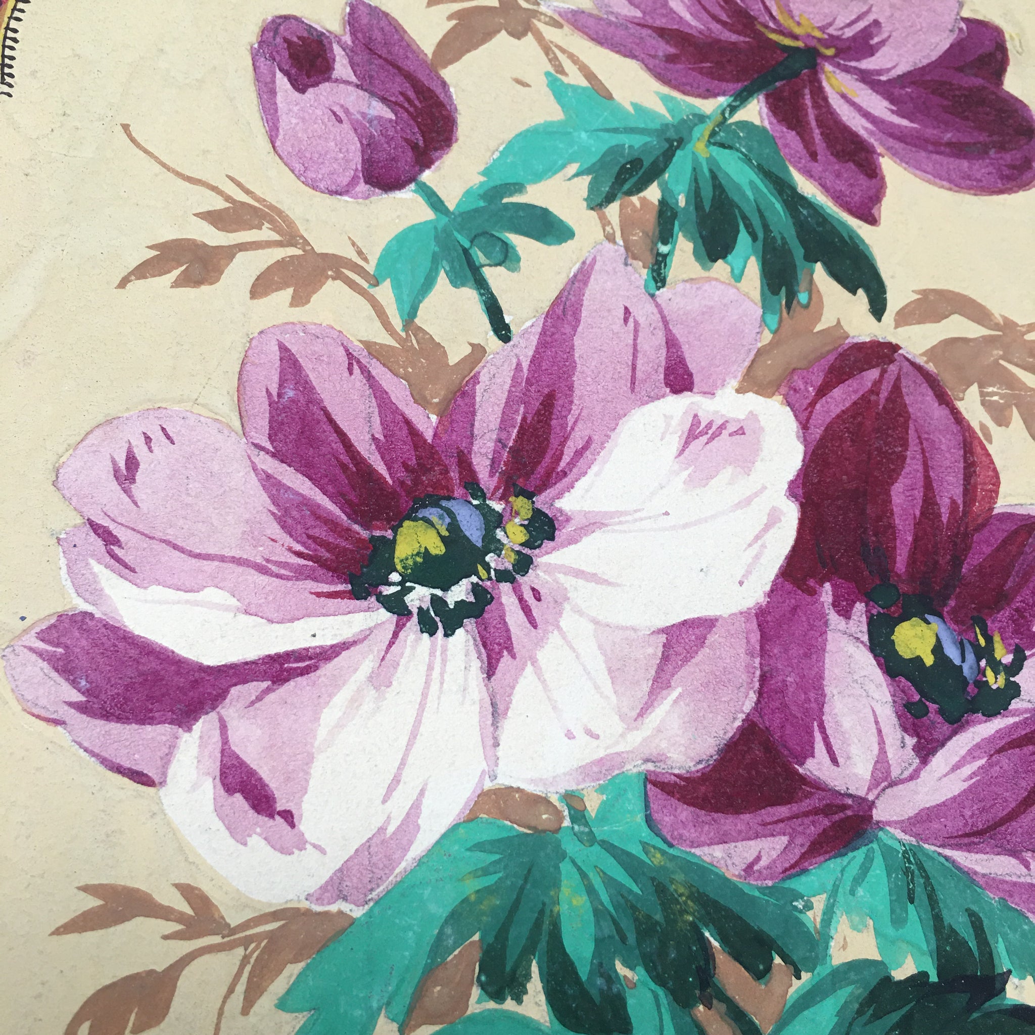 19th Century Painted Design For Textile Developement – Hannah Whyman