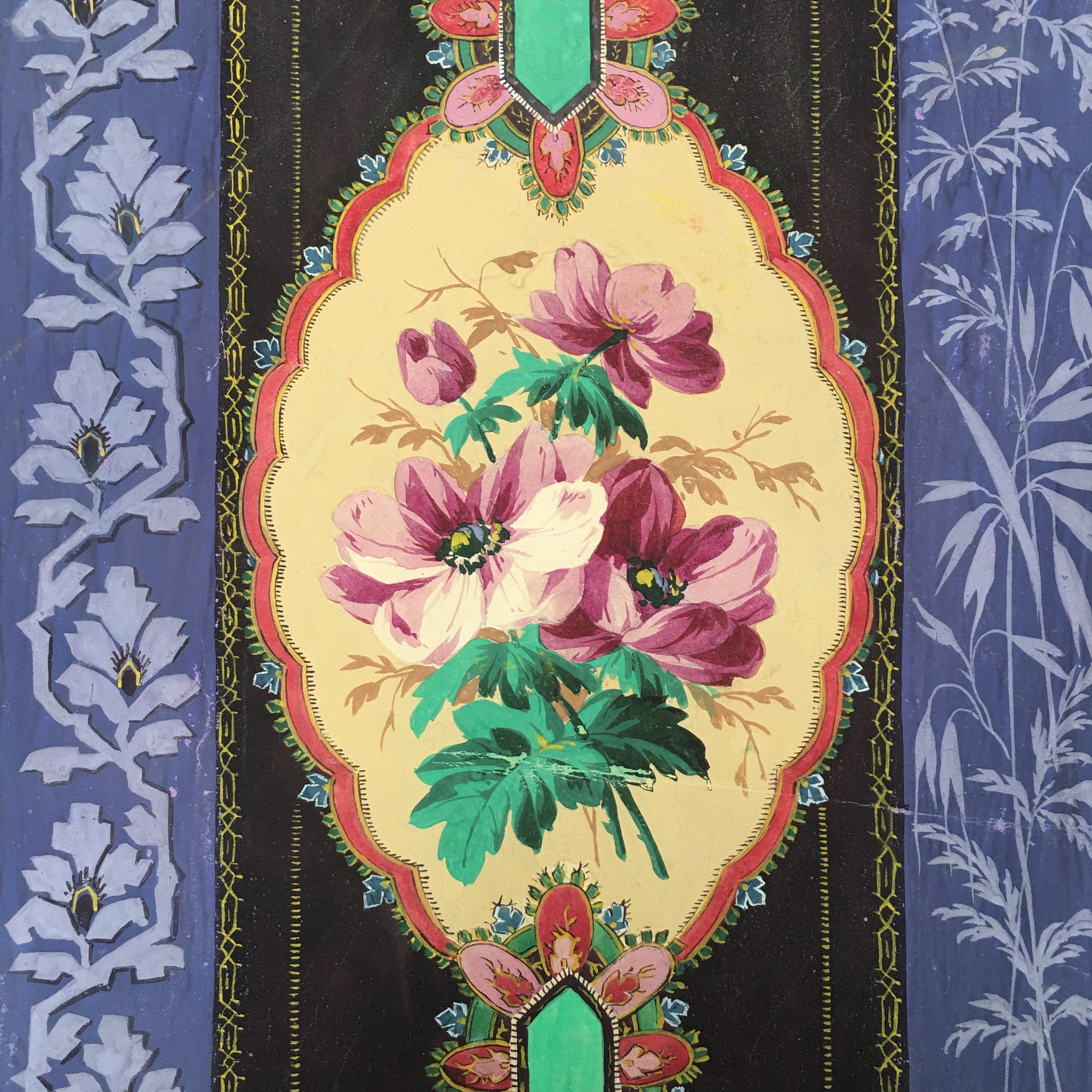 19th Century Painted Design For Textile Developement – Hannah Whyman